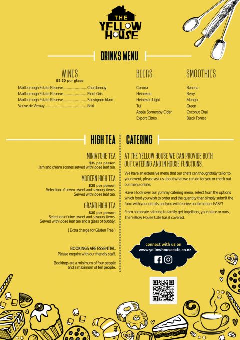 Menu | Yellow House